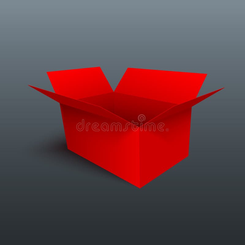 Red Gift Box Isolated on Gray Background. 3D Vector Design Element ...