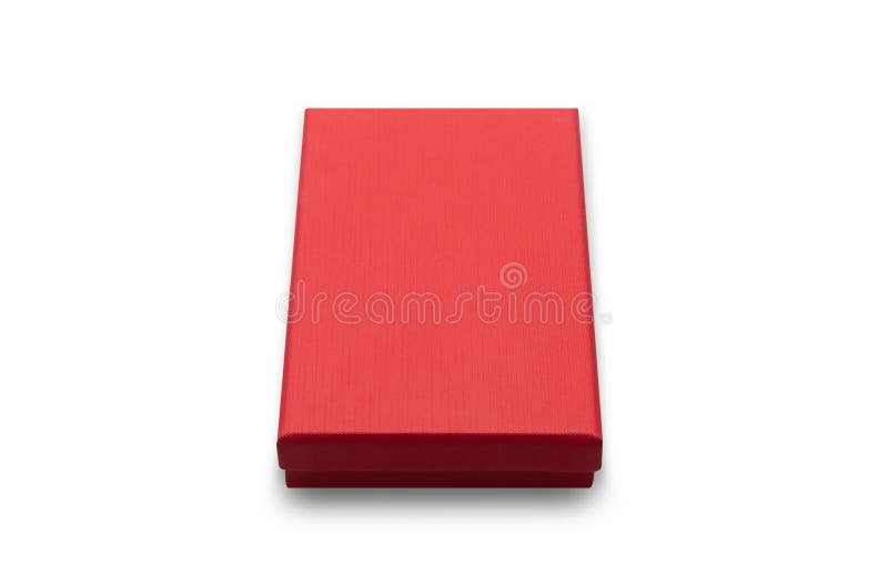 Red Gift Box Mockup Isolated on White Background with Clipping Path ...