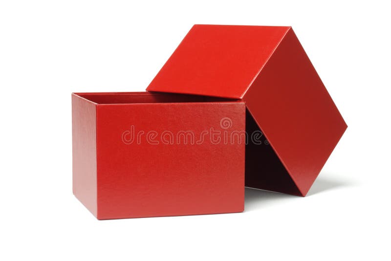 Red Gift Box stock photo. Image of present, white, cutout - 54617046
