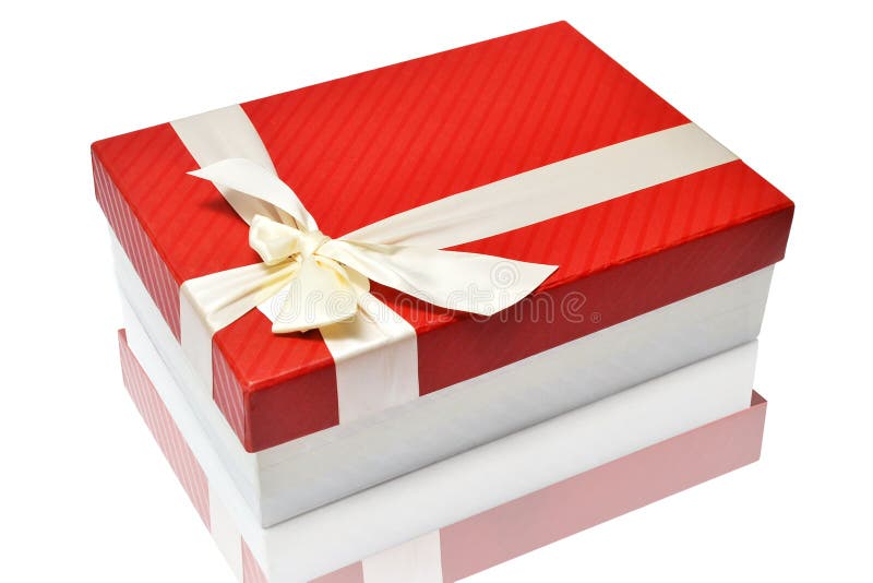 Red Gift Box on Reflective Surface Stock Photo - Image of celebration ...
