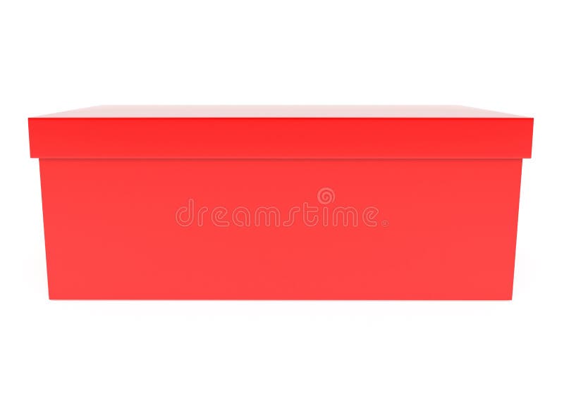 Red gift box. Side view stock illustration. Illustration of container ...