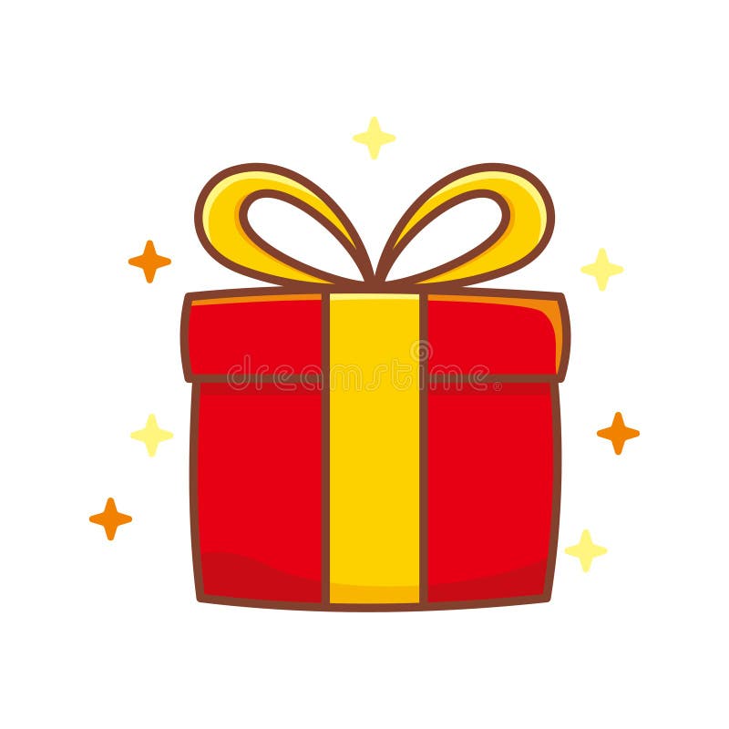 Cute gift box vector 2 stock vector. Illustration of color - 9349550