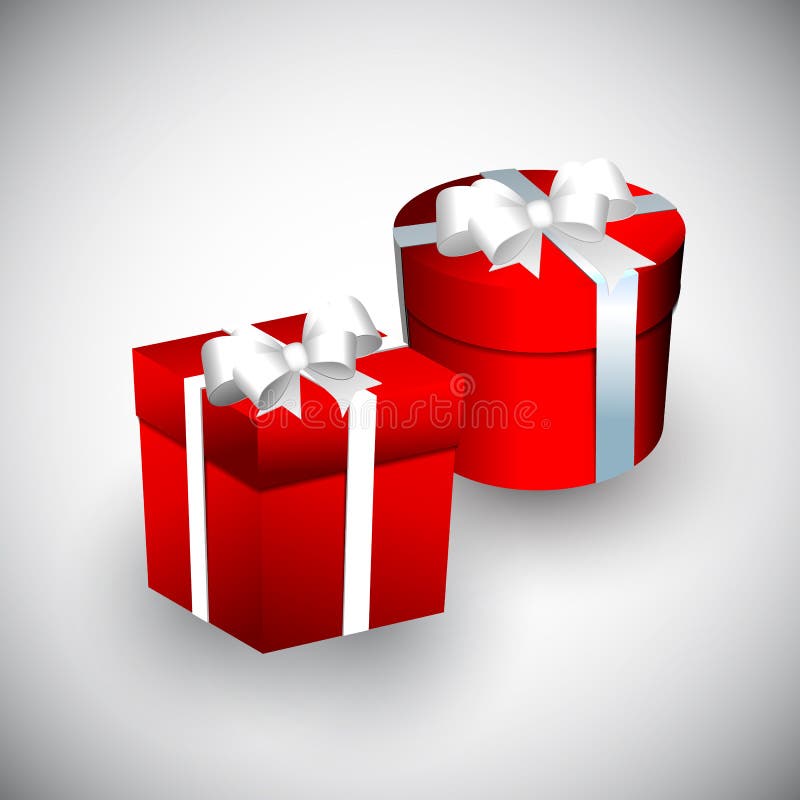 Red gift box vector stock vector. Illustration of icon - 106293398
