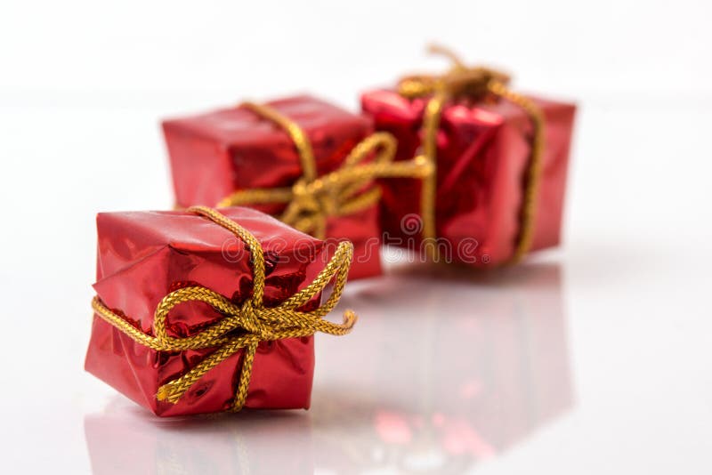 Red Gift Boxes stock image. Image of three, holidays - 36559599