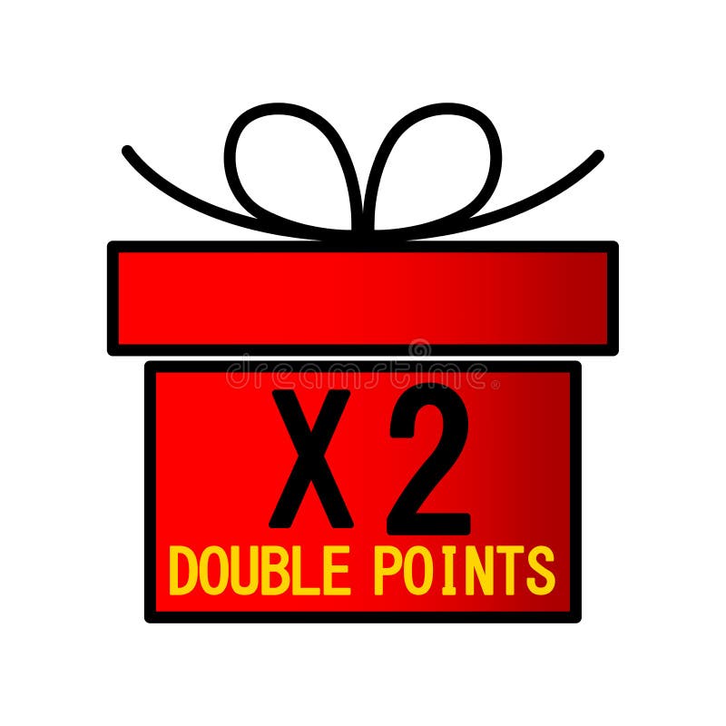 Red Gift Double Points. Marketing Concept. Vector Illustration. Stock ...