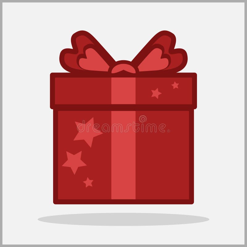 Red Gift icon stock vector. Illustration of isolated - 43489196