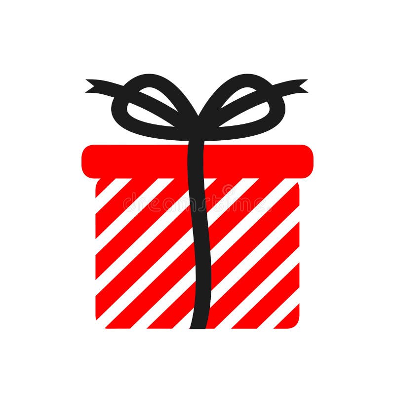 Red Gift Icon Sign - Vector Stock Vector - Illustration of flat ...