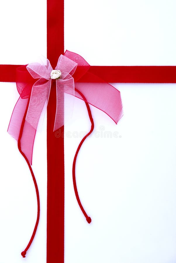 Red gift ribbon stock image. Image of holiday, element - 13448891