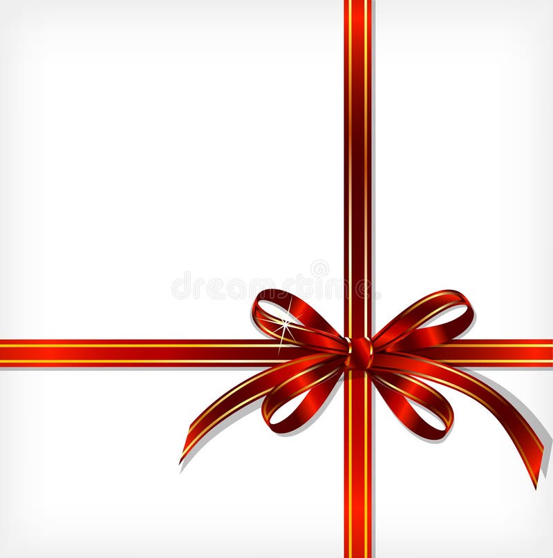 Red Gift Ribbon. Vector Background Eps10 Stock Vector - Illustration of ...