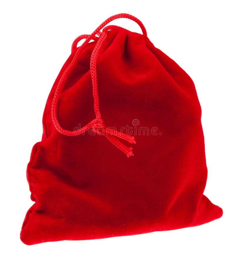 Red gift sack stock image. Image of blank, background - 30659029