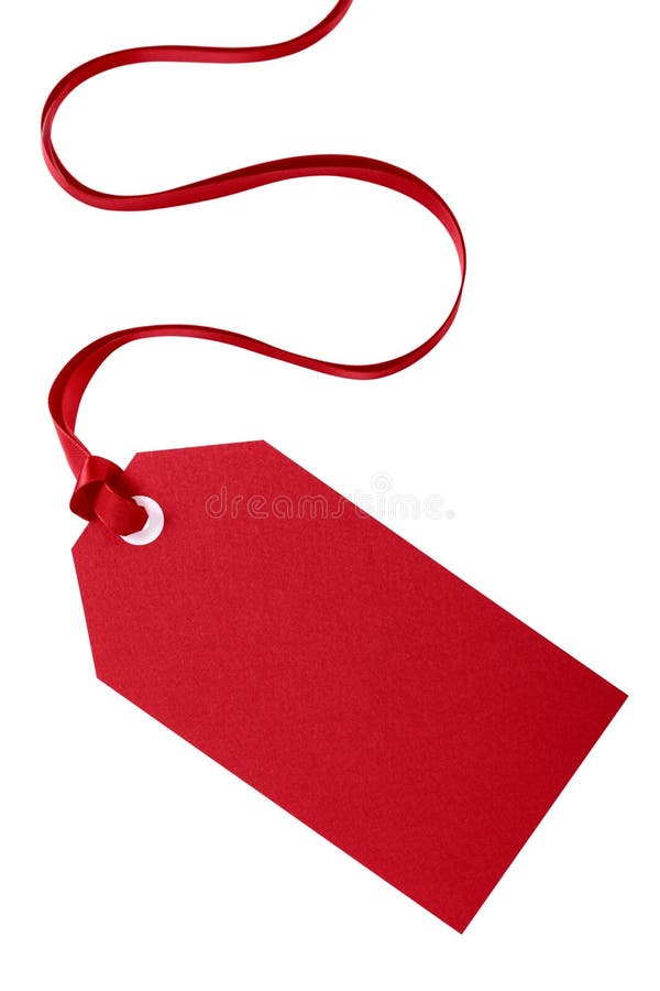 Red gift tag stock image. Image of blank, present, vertical - 59496345