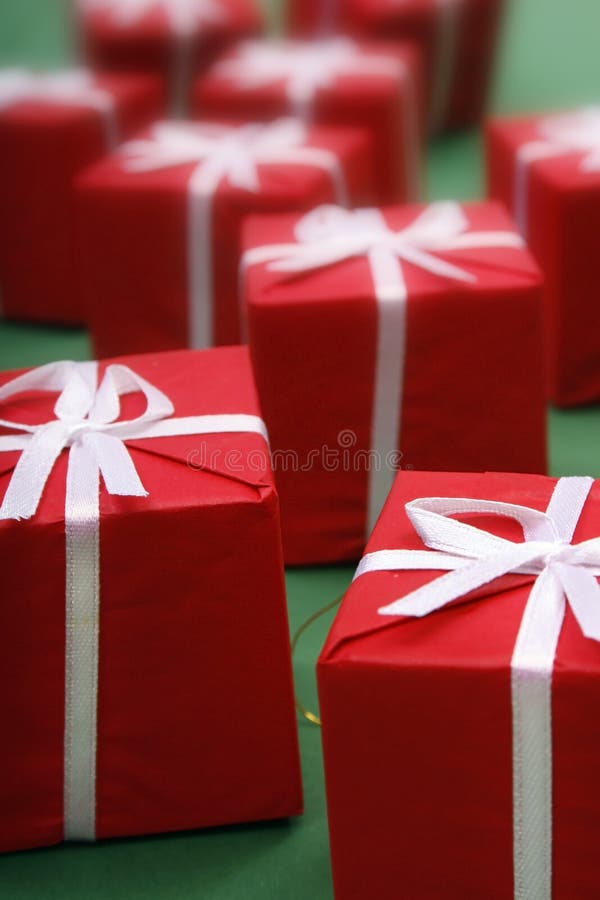 Red Gift Boxes with Black Bows Stock Photo - Image of package, wrap: 351972