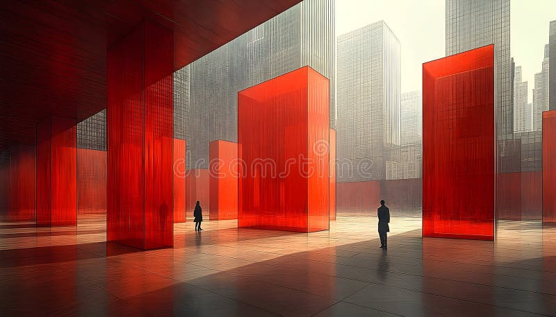 Red Glass Architecture stock illustration. Illustration of structure ...