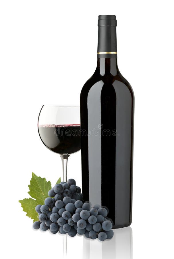 Red glass and bottle wine stock photo. Image of gourmet - 37270040