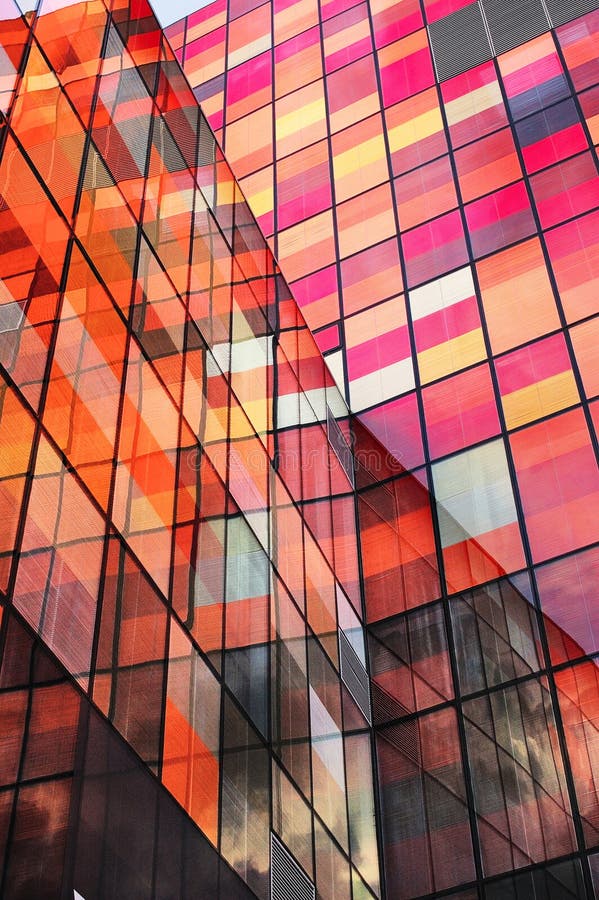 Red Glass Building stock image. Image of geometry, sanlitun - 11417691