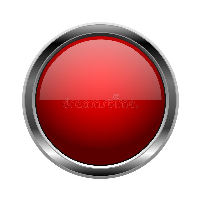 Off Button Round Red Icon stock illustration. Illustration of icon ...