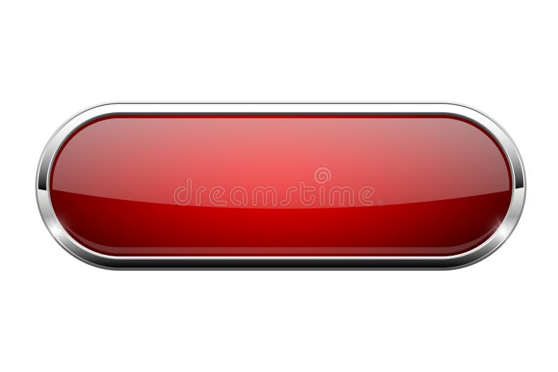 Red Shiny Oval Button. on White Matted Background Stock Vector ... Red Shiny Oval Button. on White Matted Background Stock Vector ...