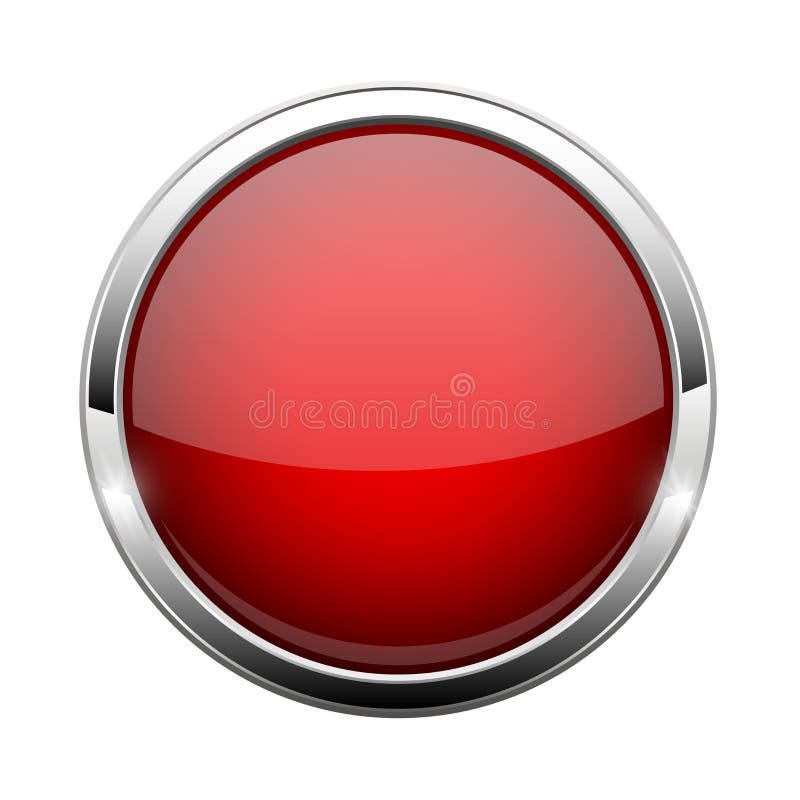 Green Glass Button. Shiny Round 3d Web Icon Stock Vector - Illustration ...