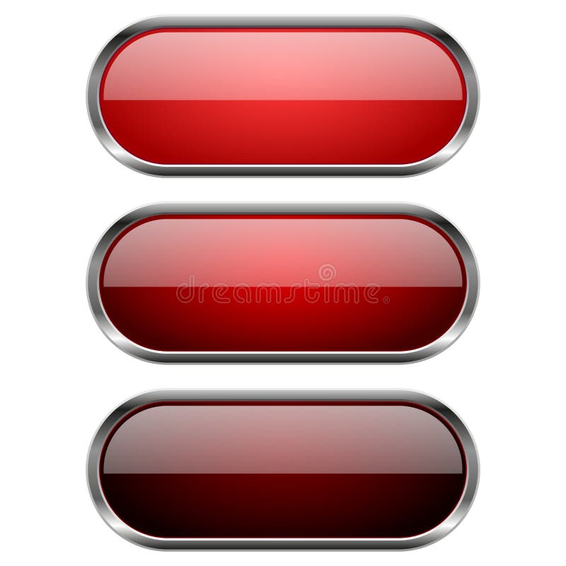 Red Glass Buttons Chrome Frame Stock Illustrations – 354 Red Glass ...