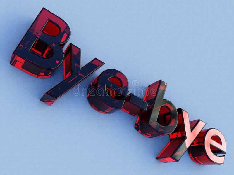 Red glass bye-bye logo stock illustration. Illustration of designer ...