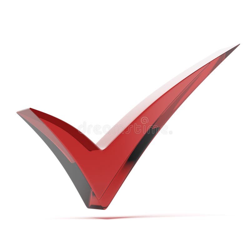 Red Check Mark stock illustration. Illustration of isolated - 12126549