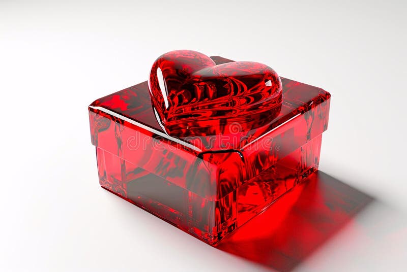 Red Glass Cube Two Cubes Red Crystal Ball Stock Illustration ...
