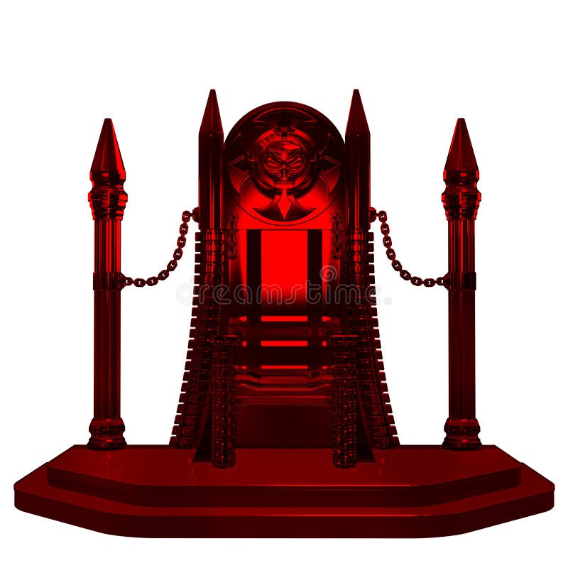 Red Glass Fantasy Throne with Chains, 3D Illustration, 3D Rendering ...