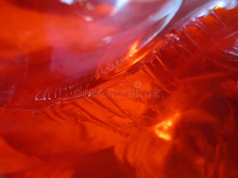 Red Glass is Irregular in Shape. the Texture of the Glass Stock Image ...