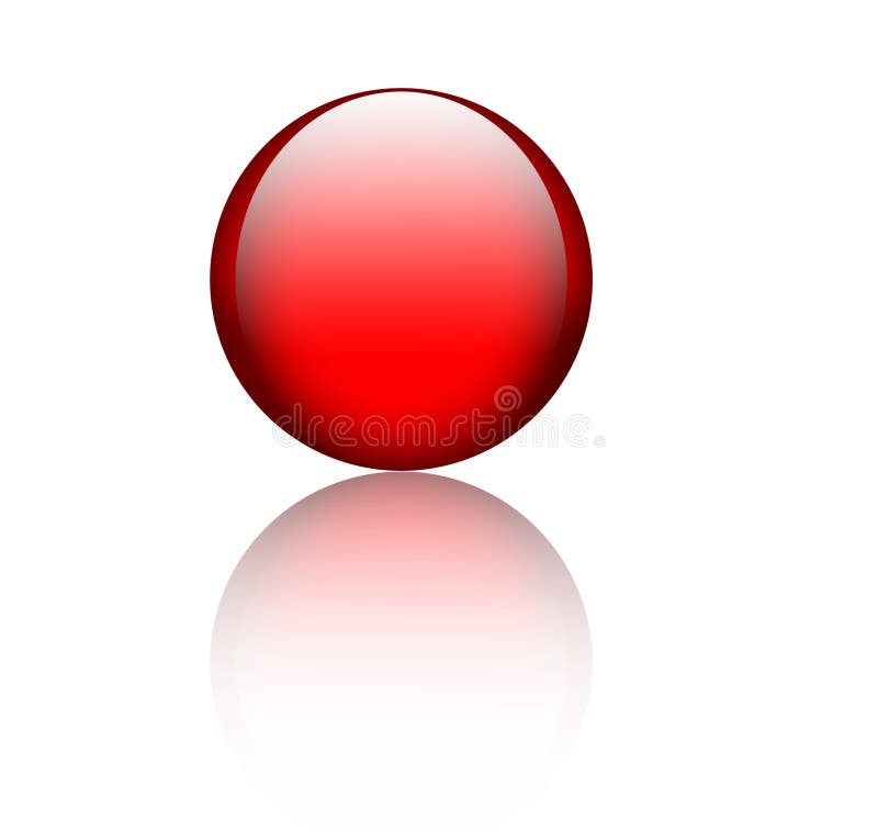Red glass sphere stock illustration. Illustration of glass - 12255015