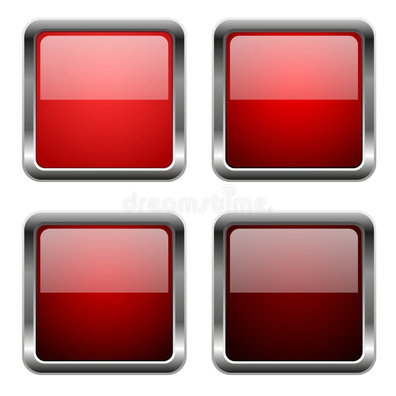 Chrome square buttons stock illustration. Illustration of painting ...