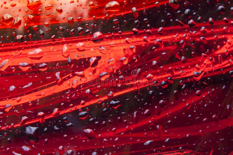 Red Glass Strips Design Background with Waterdrops Stock Image - Image ...