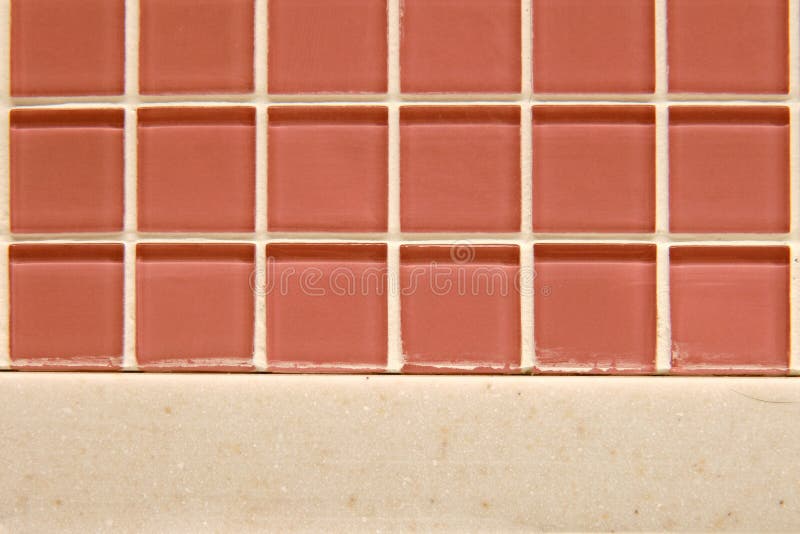 Red Glass Tile Texture Divided in Half, Background Stock Photo - Image ...