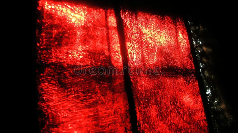Red Glass Window Panel Detail Generated Using AI. Stock Illustration ...