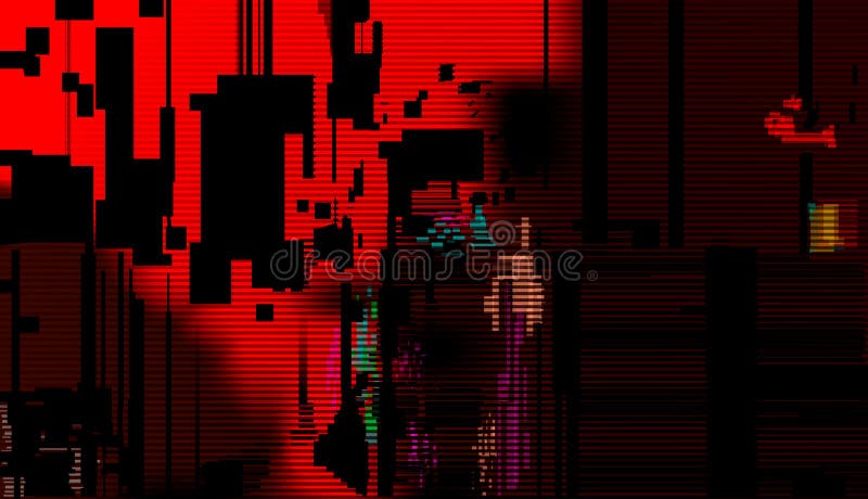 Red Glitch Abstract Background. Technical Problem Stock Vector ...
