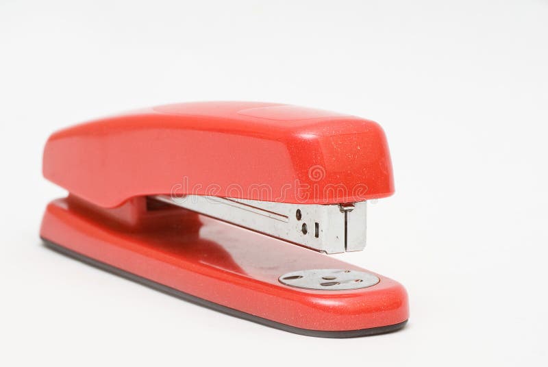 Red Glitery Stapler stock photo. Image of isolated, single - 18498194