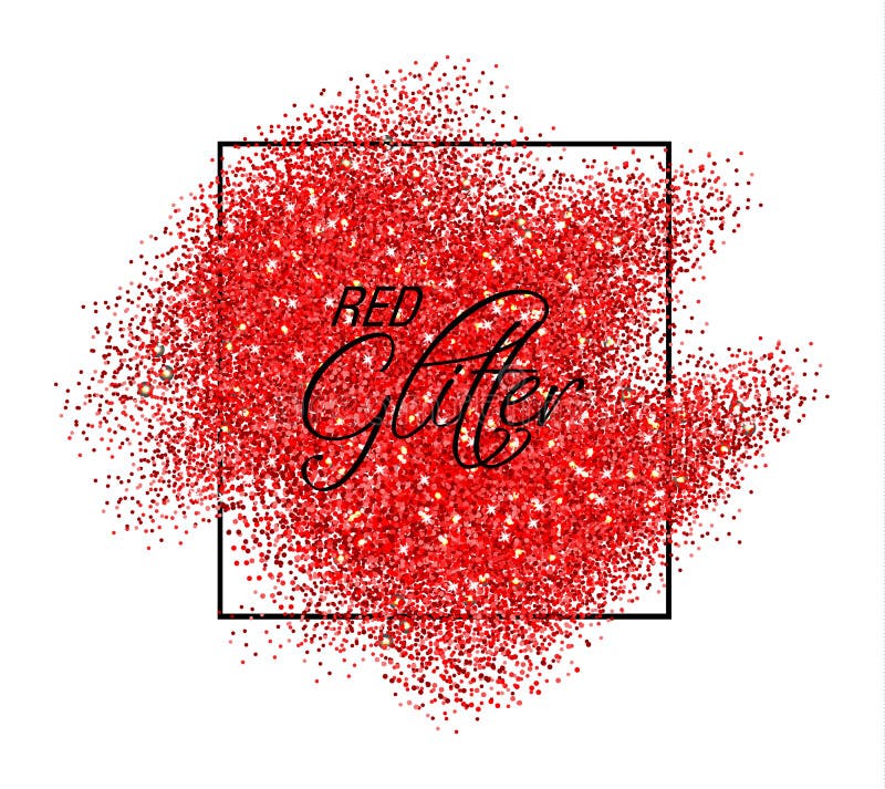 Red Glitter Effect Vector Realistic. Shiny Texture. Detailed 3d ...