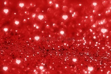 Red Glitter Heart Shape Sparkles Background Stock Photo - Image of ...