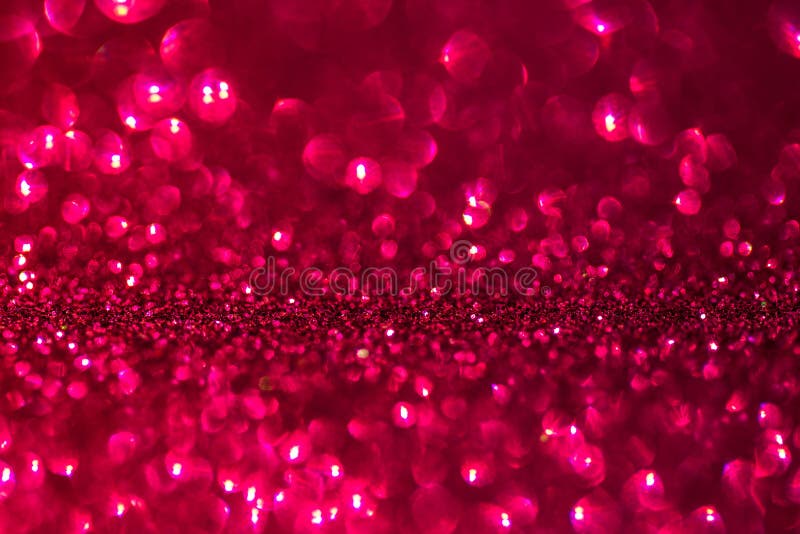 Red Glitter Magic Background. Defocused Light and Free Focused Place ...