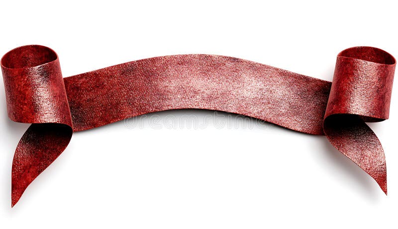 Red Glitter Ribbon Banner on White Background Stock Illustration ...
