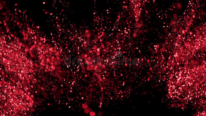 Red Glitter Sparkle Particle Explosion Background Slow Motion Alpha ...