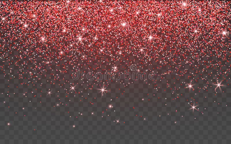Red Glitter Sparkle on a Transparent Background. Vibrant Background ...