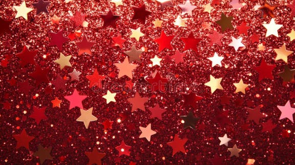 Red Glitter Stars Background Texture Stock Illustration - Illustration ...