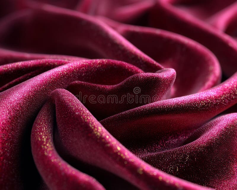Red Glitter Velvet Fabric Draped Texture Stock Illustration ...