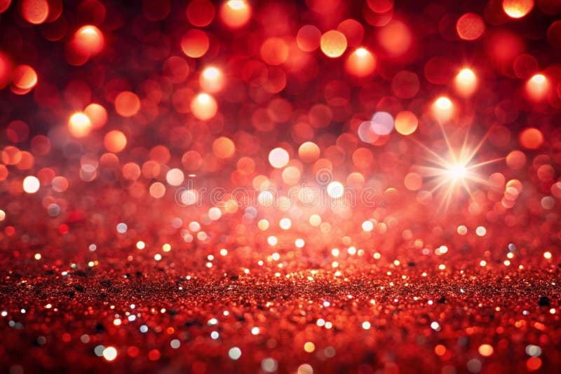 Red Glitter Vintage Lights Background Stock Illustration - Illustration ...
