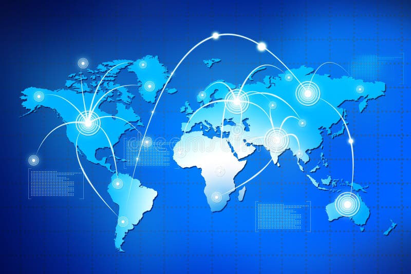Red global stock de ilustración. Ilustración de planeta - 29664883