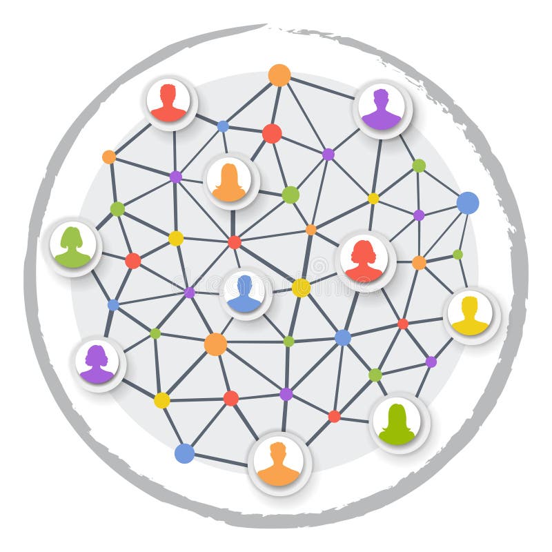 Red global ilustración del vector. Ilustración de silueta - 37195405