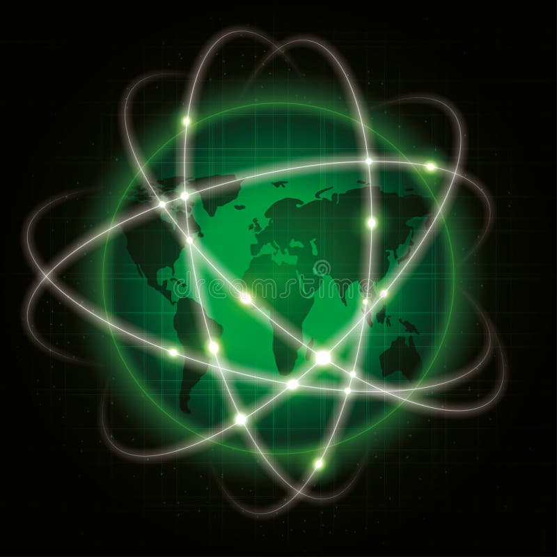 Red global ilustración del vector. Ilustración de esfera - 42754967