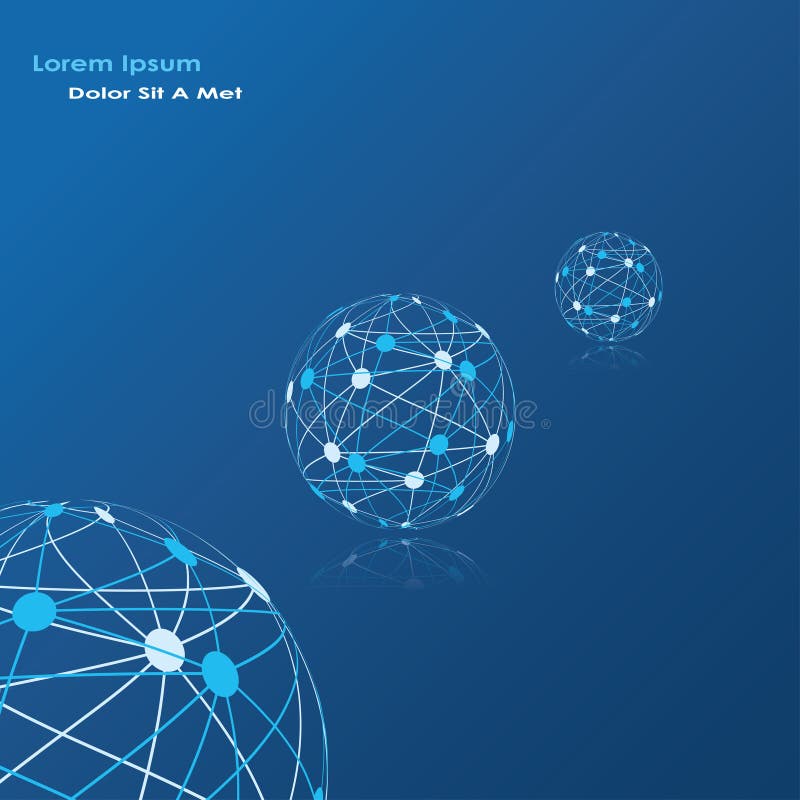 Red global ilustración del vector. Ilustración de ordenador - 43146544