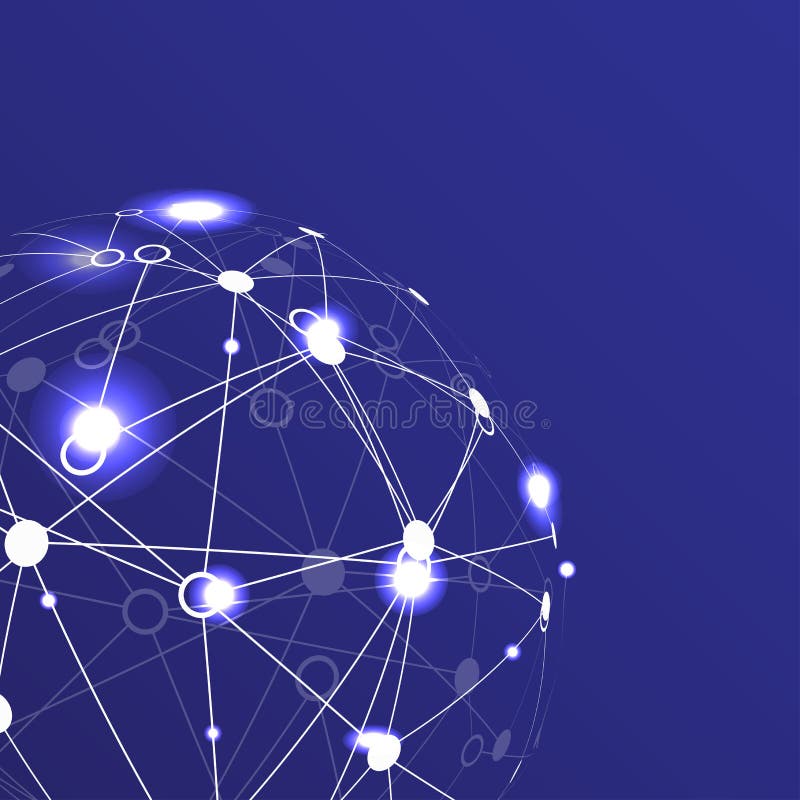 Red global ilustración del vector. Ilustración de esfera - 50851150