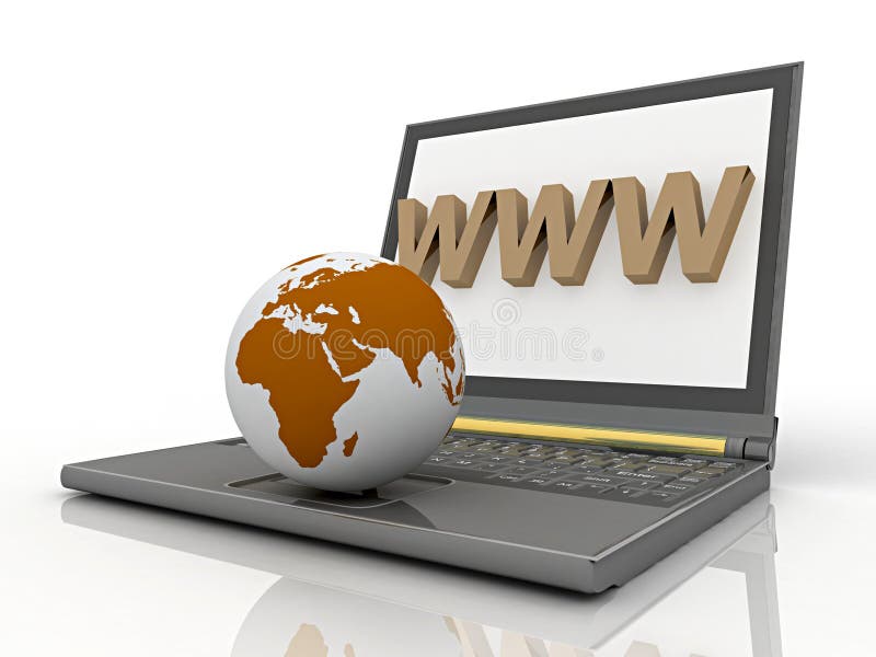 Red global el Internet stock de ilustración. Ilustración de monitor ...